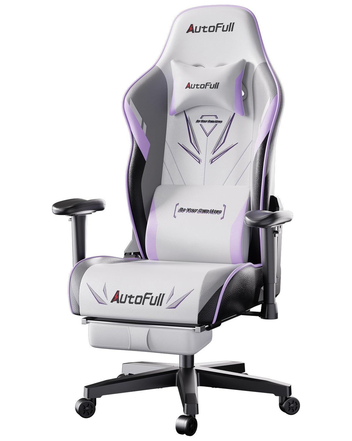 AutoFull C3 Gaming Chair, Ergonomic Wingless Cushion Computer Chair,PU Leather Racing Style ...