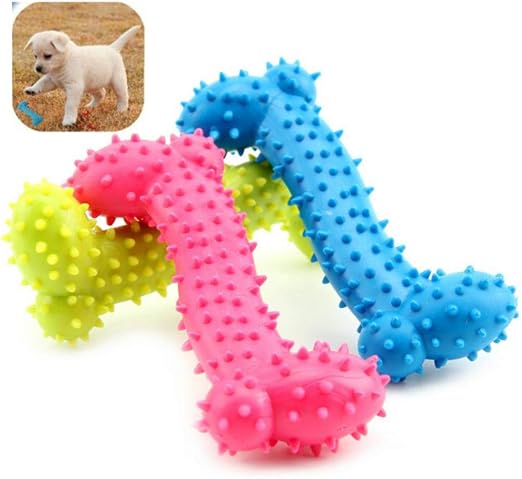 ljpxbb Juguetes para Perros De Goma Resistente A Morder Hueso Perro ...