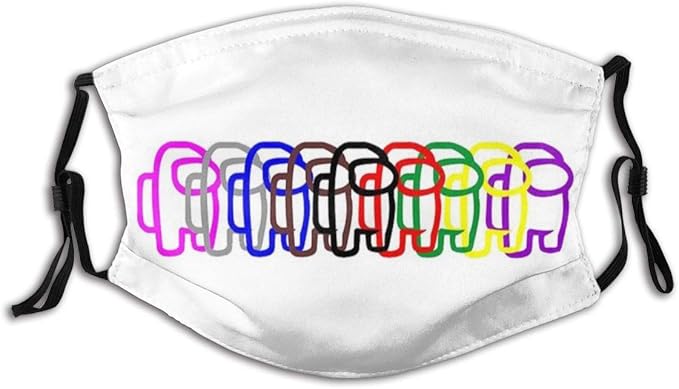 MJZHW Among Us Full Color Crew Comfortable Face Mask and Reusable ...