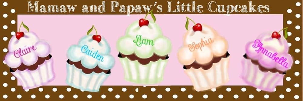 Amazon.com: {Personalized} Cupcake Sign, (6" X 18"), Customized Artwork ...