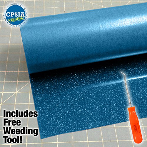 Buy Siser Glitter Blue Easyweed Heat Transfer Craft Vinyl Roll ...