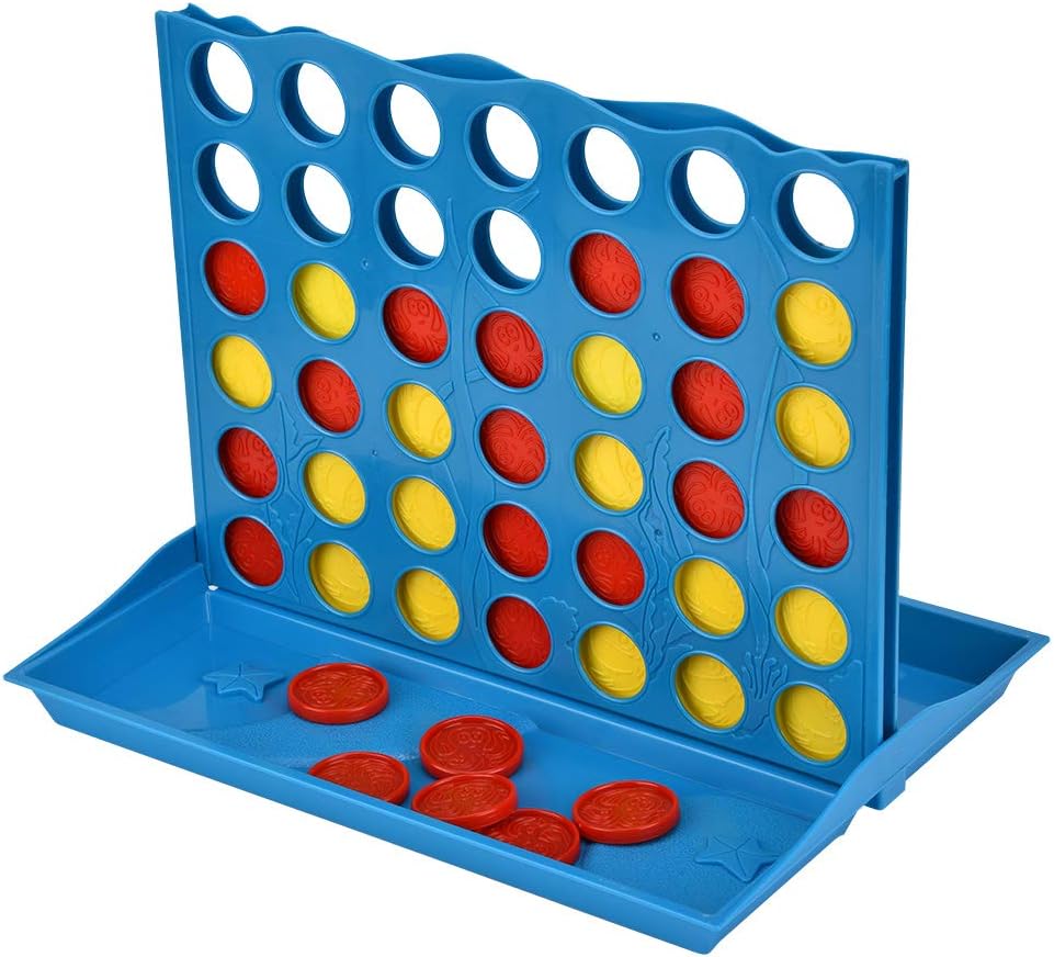 Hztyyier 4 Connect in a Row to win Game, Foldable Board Line Up 4 Game ...
