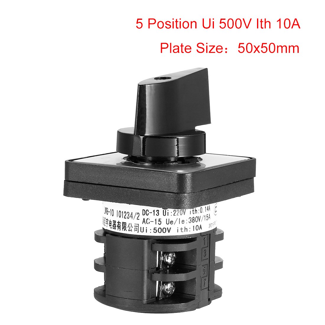 uxcell Changeover Switch 3 Position Rotary Selector Cam Switch Panel ...