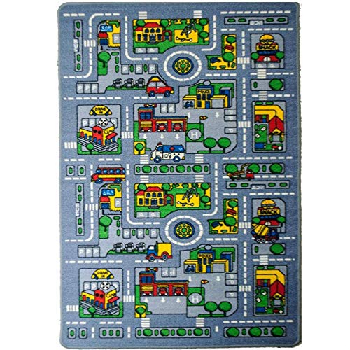 Kids Rug City MAP Area Rug 8 x 11 Non Slip Gel Backing Size approximate ...
