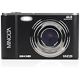 Amazon.com : Minolta MND20 44 MP / 2.7K Ultra HD Digital Camera (Silver ...