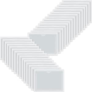 Amazon.com : 30 Pack Self-Adhesive Index Card Pockets with Top Open for ...