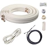 Amazon.com: Wostore 25 Ft. Line Set 1/4&1/2 Inch 3/8" PE for Mini Split ...