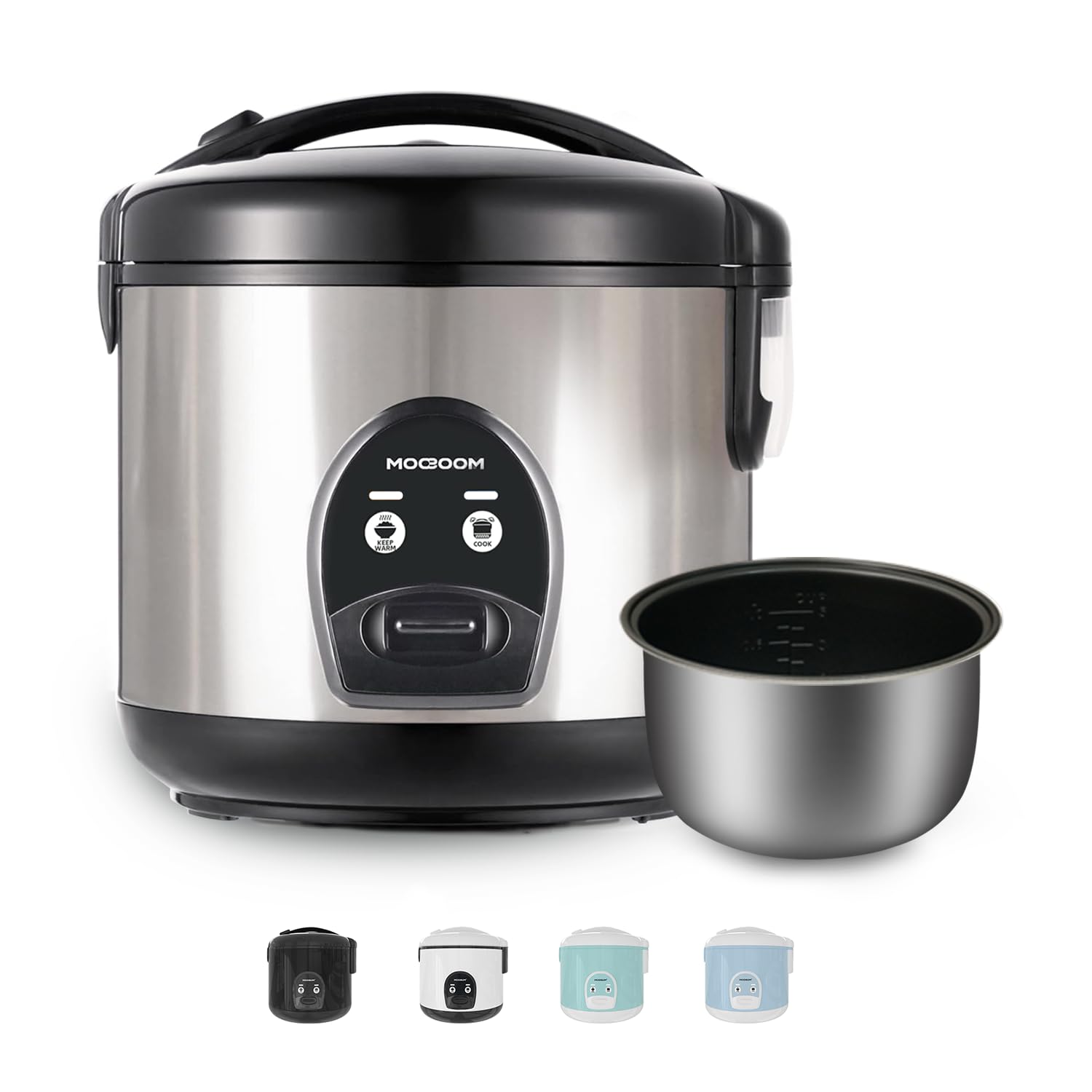 MOOSUM Electric Rice Cooker with One Touch for Asian Japanese Sushi ...