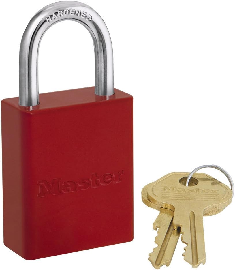 Master Lock 6835RED Safety Series Padlock, Aluminum Body, 1-1/2-Inch ...