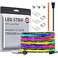 Amazon.com: BTF-LIGHTING FCOB WS2811 IC RGB COB LED Strip DC12V 720LED/m 16.4FT Flexible High ...