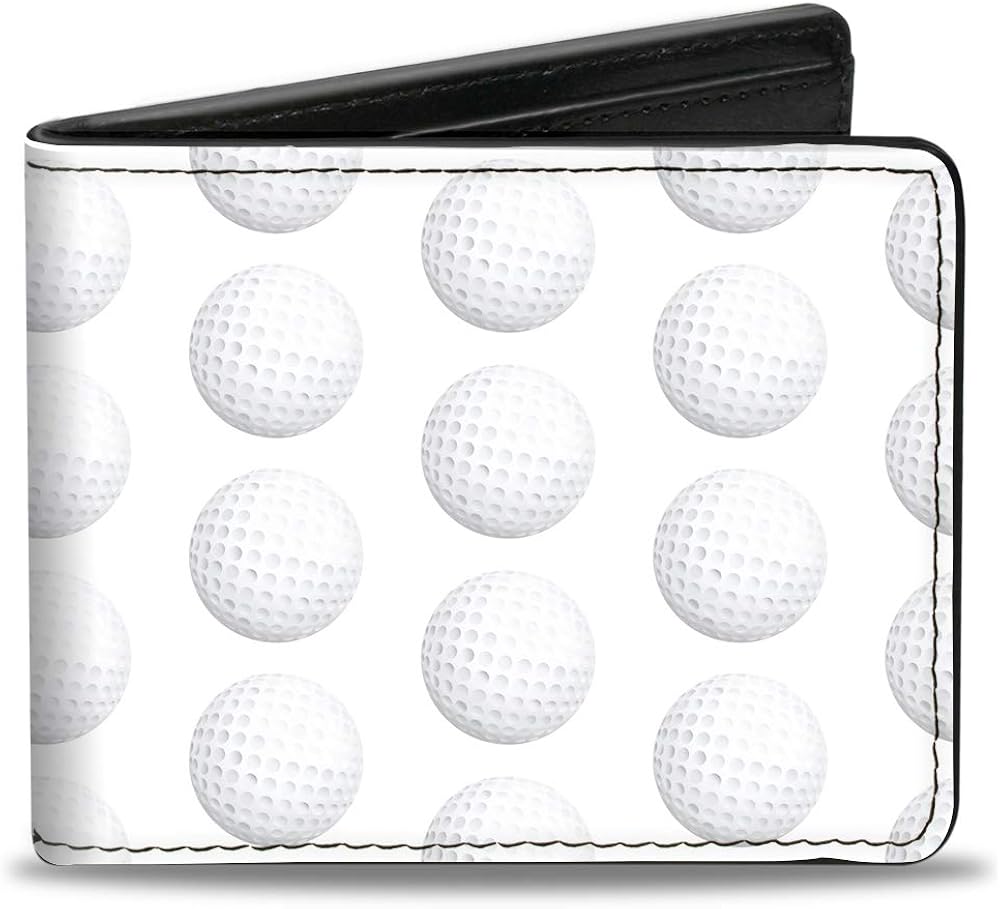 Amazon.com: Buckle-Down Men's Standard Bifold Wallet Golf, 4.0" x 3.5 ...