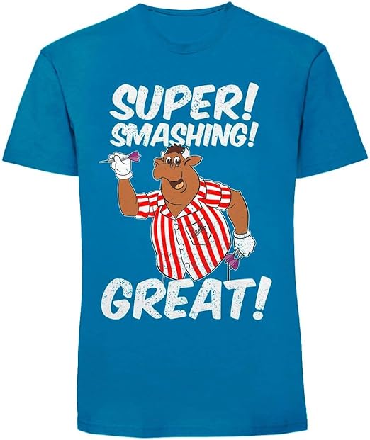 Bullseye TV Show Darts Super Smashing Great Official Light Blue T Shirt ...