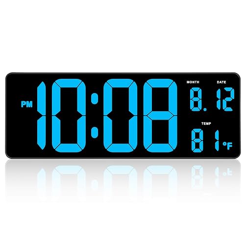 DreamSky 14.5 Inches Extra Large LED Digital Clock with Date Indoor ...