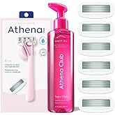 Amazon.com: Athena Club Women's Razor Shave Kit, 1 Rose Razor Handle ...