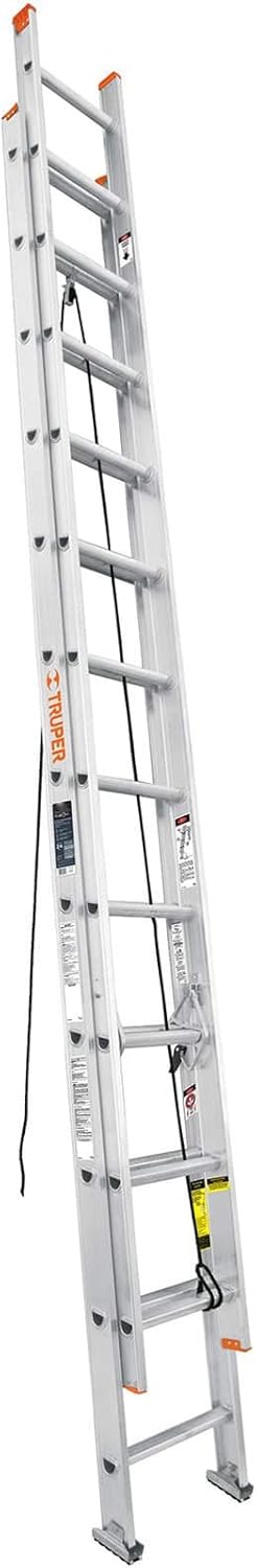 Truper ESE-16, Escalera de extensión, 16 peldaños, tipo III 150 kg ...