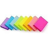 Amazon.com : Sticky Notes 3x3 inch Bright Colors Self-Stick Pads 8 Pads ...