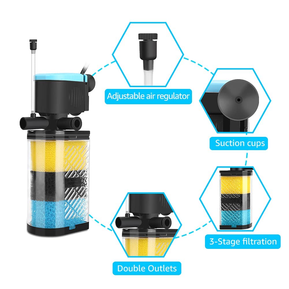 Mua 3-Stage Aquarium Filter in-Tank Filter Internal Filter Fish Turtle ...