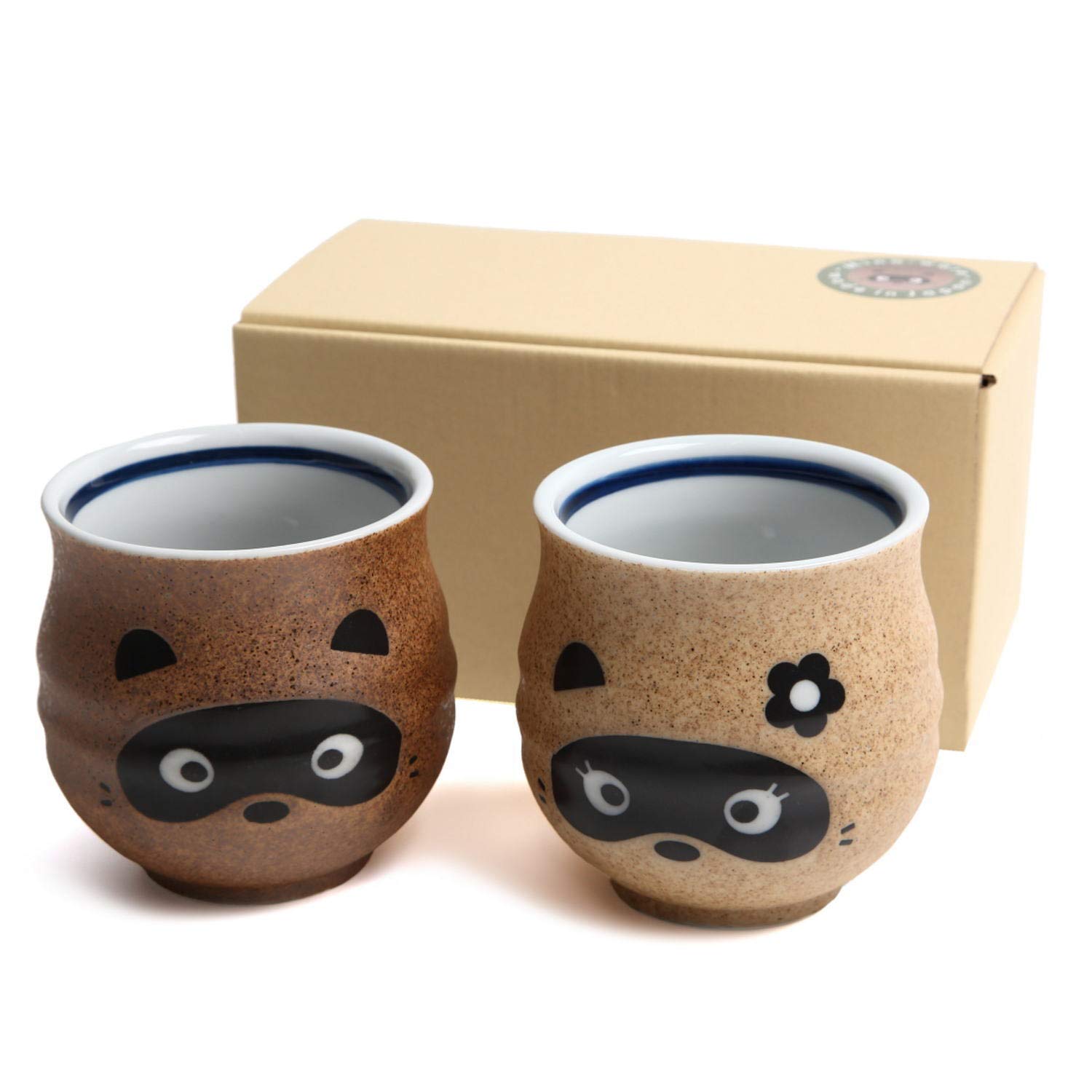 Mua -mino yaki- Raccoon Tea Cup (set of 2) Mug 10 fl oz sushi yunomi ...