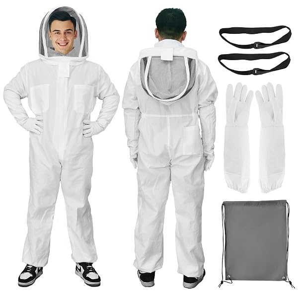 Bee Suit - Bee Suits for Men Sting Proof,Bee Keeper Suit with Glove,Bee ...