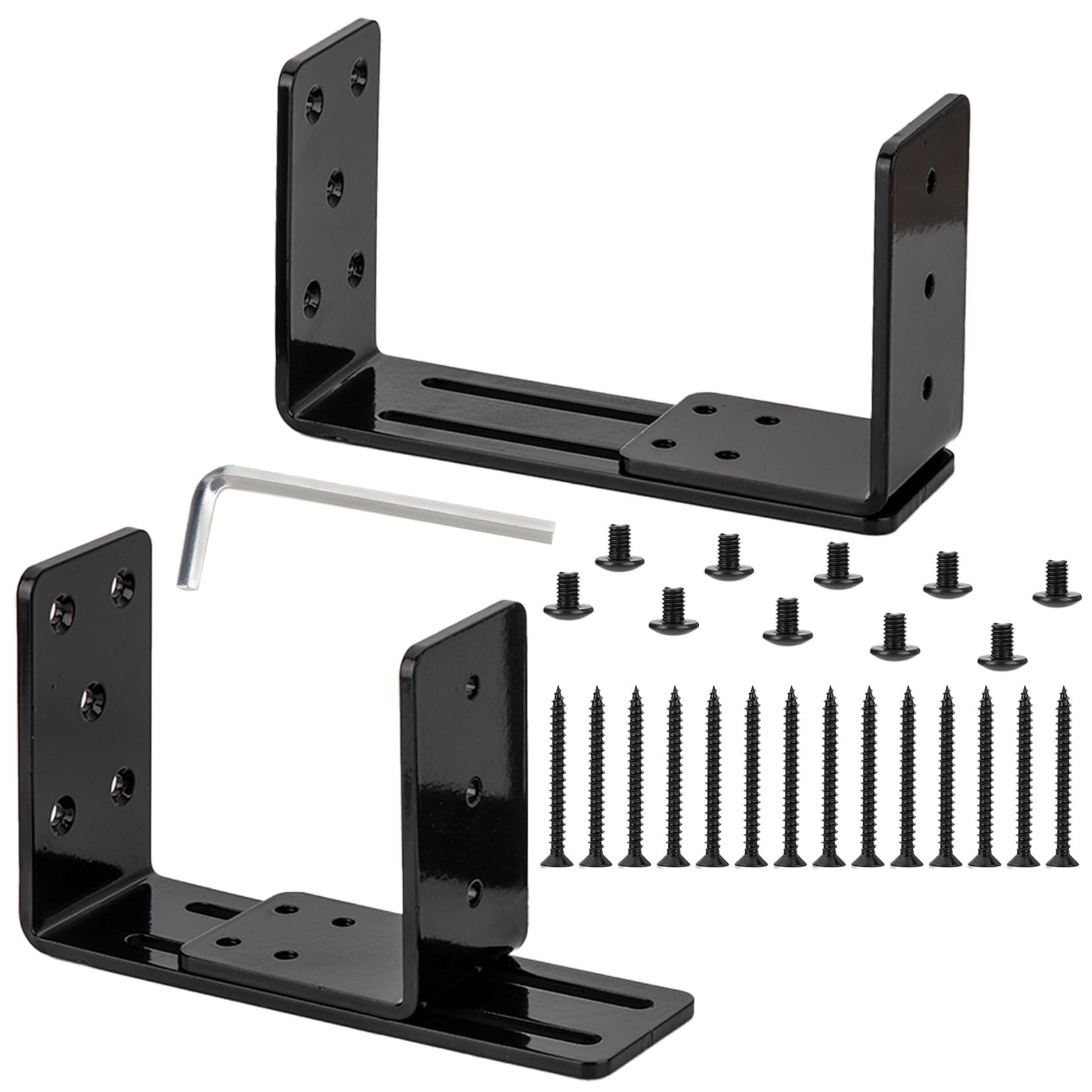Adjustable Door Barricade Brackets, 2 x Door Security Brackets, Drop ...