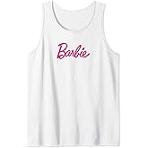 Amazon.com: Barbie - Barbie Logo Checkered Background Tank Top ...