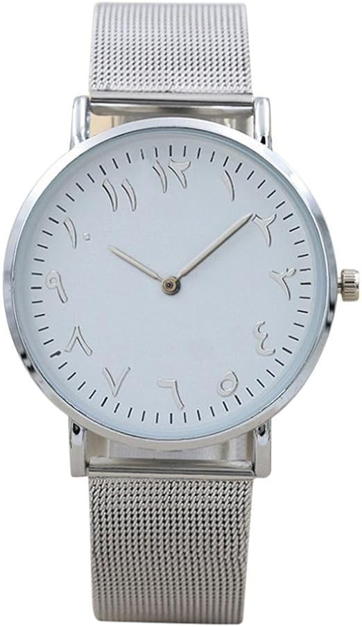 Zarupeng Altes arabische Digital-Zifferblatt-Mesh Armband Uhren ...