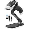 Amazon.com : JRHC Barcode Scanner Bluetooth, Wireless Barcode Reader with Stand 3 in 1 Bluetooth ...