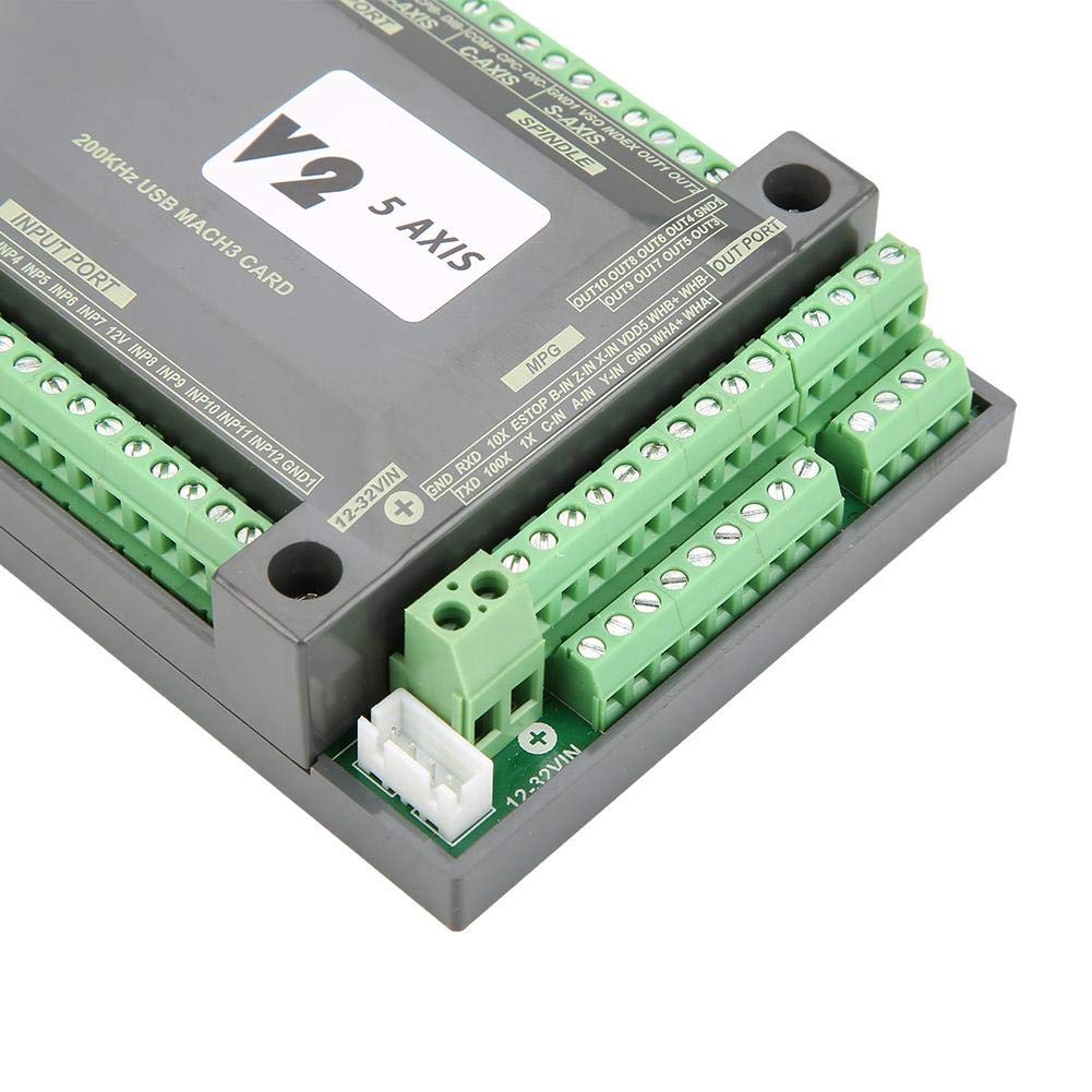 NVUM 5 Axis CNC Motion Controller MACH3 USB Interface Board Card for Stepper Motor – BigaMart