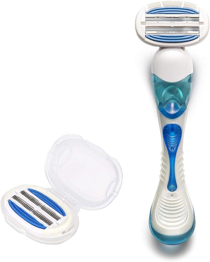 Dorco EVE 6 Razor for Women: Dual 3-Blade Flexible Cartridge Follows ...