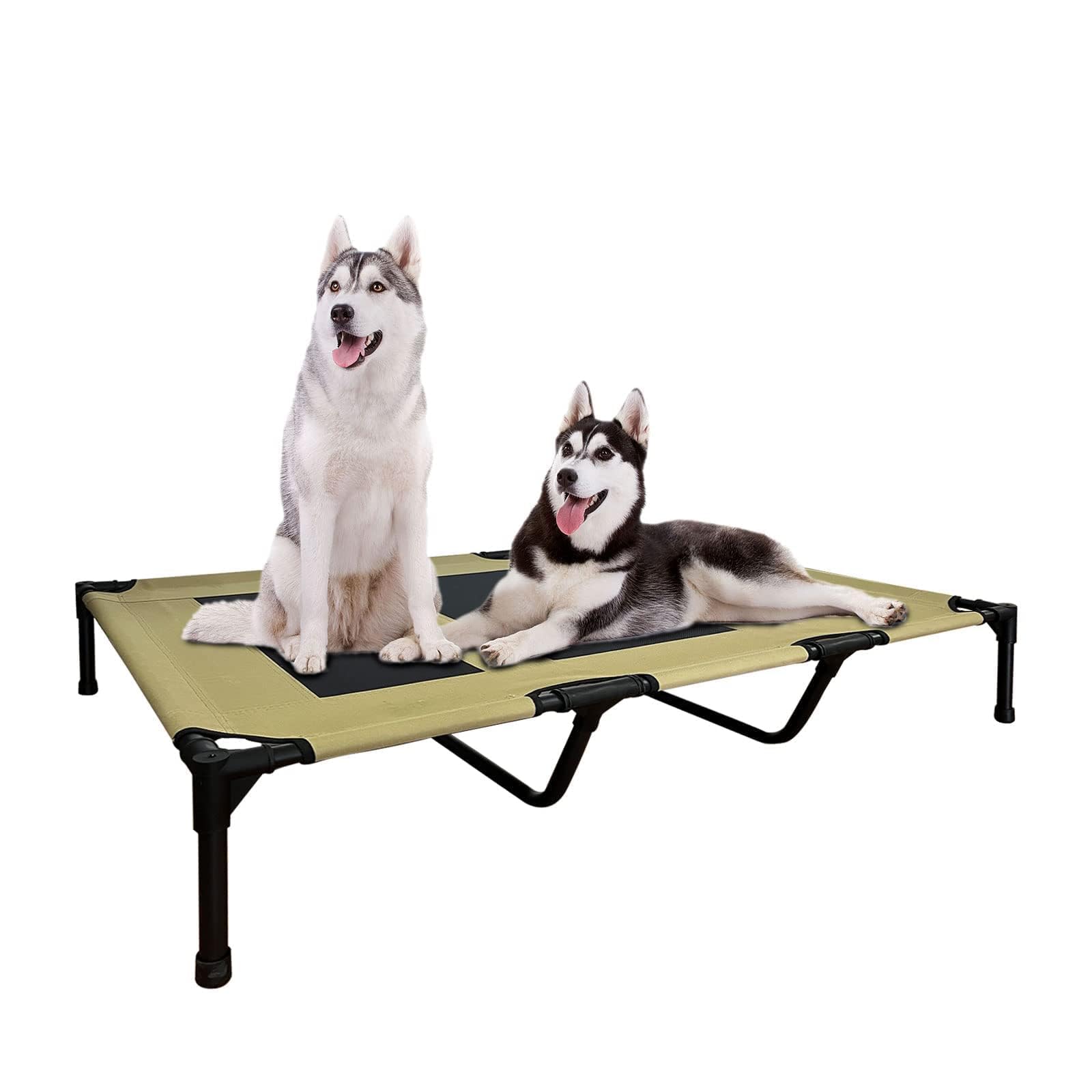 FIOCCO Elevated Dog Bed - Heavy Duty Dog Cot, Washable Raised Pet Bed ...