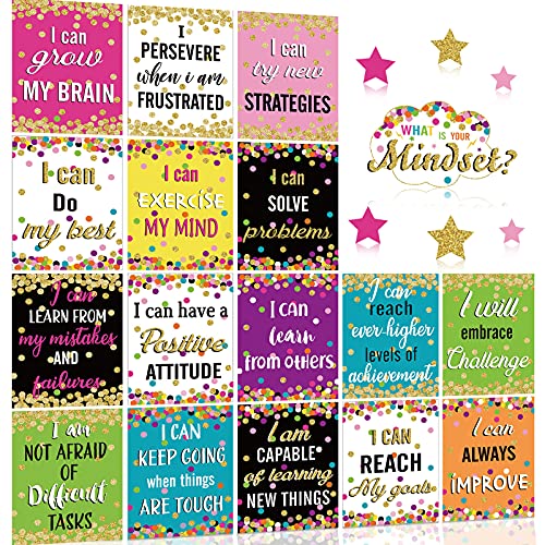 Growth Mindset Posters Set, Confetti Classroom Bulletin Board ...
