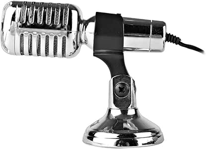 Qoopro 17005 Micrófono Retro Locutor con Soporte: Amazon.es: Electrónica