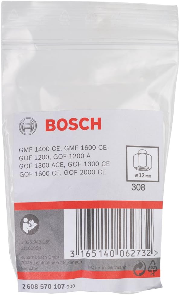 Bosch 2608570107 Routers Collet Set, 12mm, Black/Silver – BigaMart