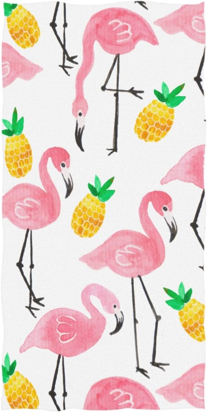 Pineapple Flamingo Bath Towels Summer Birds Bathroom Towel Tropical Fruits Beach Towels Soft pineapple-flamingo-bath-towels-summer-birds-bathroom-towel-tropical-fruits-beach-towels-soft