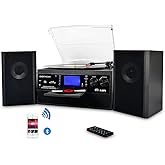 Amazon.com: DIGITNOW Bluetooth Record Player Turntable with Stereo ...