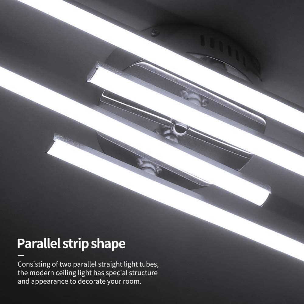 ALLOMN LED Ceiling Light, 28W Chandelier Lamp Modern Parallel Strip ...