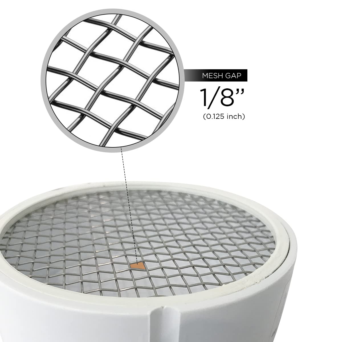 Raven R1510 PVC Termination Cap Mesh Screen Vent Cover, Furnace & Roof ...