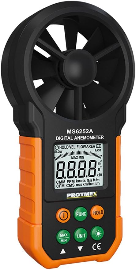 Portable Digital Anemometer, Protmex MS6252A Handheld Wind Speed Meter ...