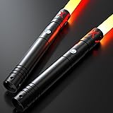 Amazon.com: Oueyes Lightsabers 2 Pack Metal Hilt Light Sabers RGB 7 Colors 2 in 1 Dueling Light ...