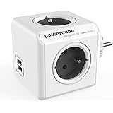allocacoc PowerBar DuoUSB, Reiseadapter mit 2 USB Steckdosen (2,1A) 2x ...