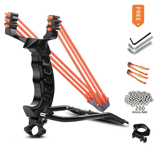 MoreFarther Professional Slingshot Set, Y Shot Slingshot, Wrist Rocket ...