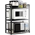 Amazon.com: DOLALIKE Microwave Oven Rack, Expandable Microwave Stand Countertop Kitchen Utensils ...