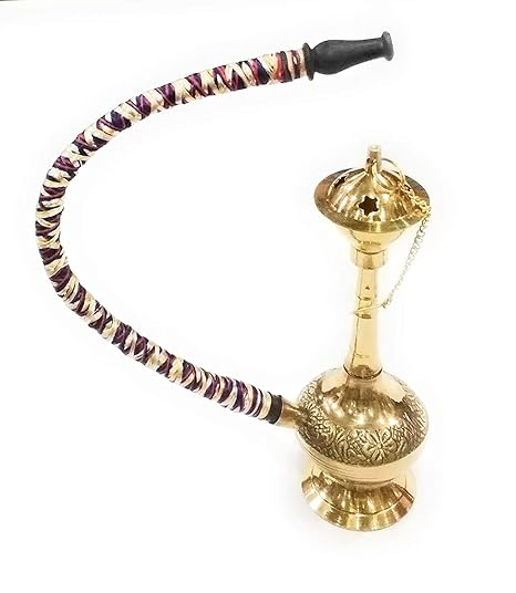 Buy GYNKY Metal Golden Rajasthani Mini Hukkah for Home for Hookah Hukka ...
