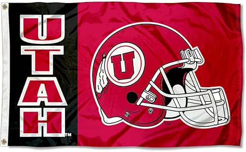 Amazon.com : College Flags & Banners Co. Utah Utes Football Flag Large ...