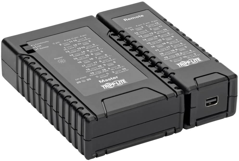 Tripp Lite DisplayPort & Mini DisplayPort Cable Tester with Carrying ...