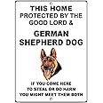 Amazon.com : New Metal Sign Aluminum Sign German Shepherd Dog Dog Home ...