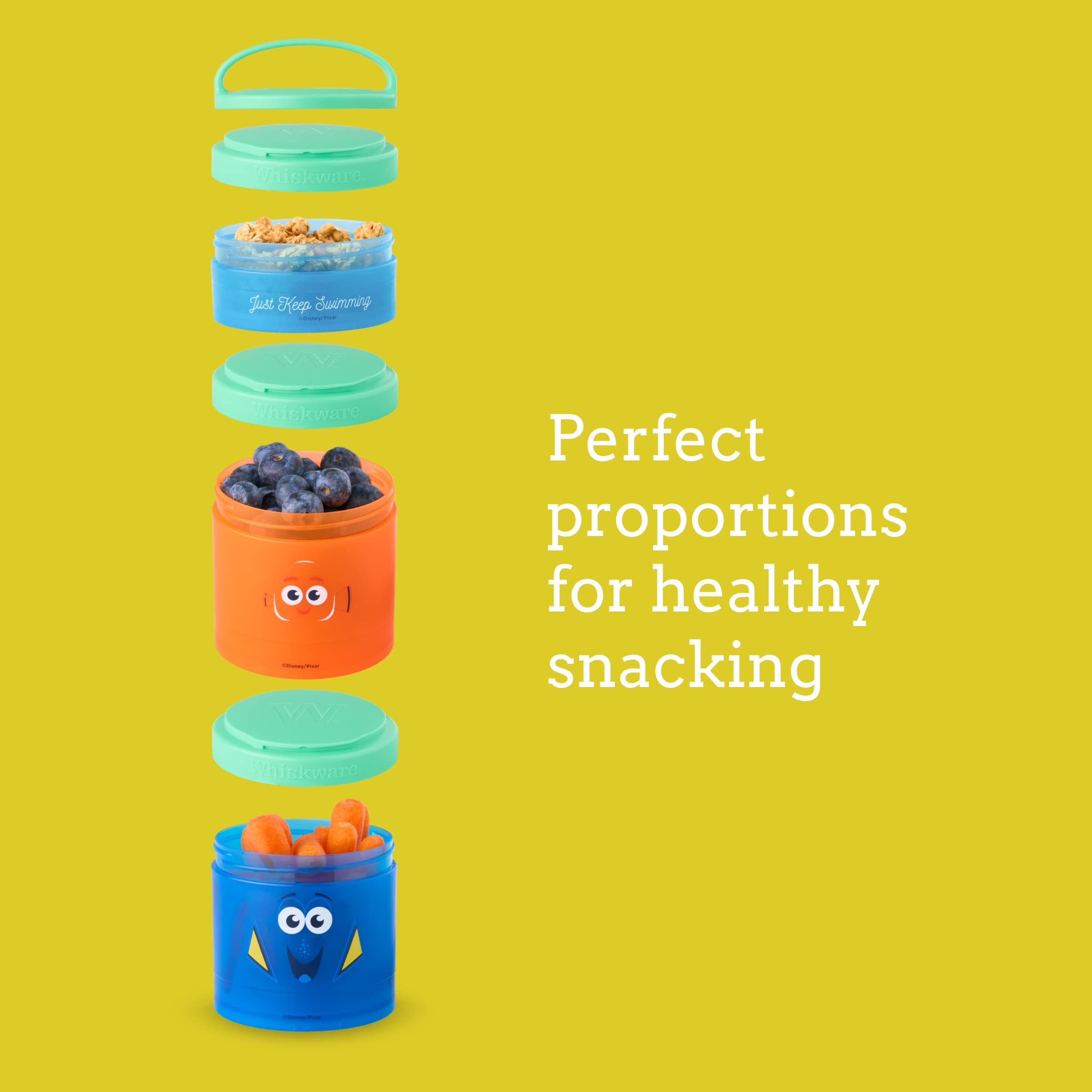 Mua Whiskware Disney Pixar Stackable Snack Containers for Kids and ...