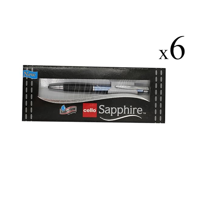 Cello Sapphire Retractable Ball Point Pen (Pack of 6): Amazon.in ...