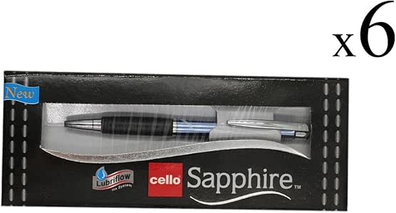 Amazon.com : Cello Sapphire Retractable Ball Point Pen (Pack of 6 ...
