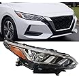Amazon.com: TBVECHI For 2020 2021 2022Nissan Sentra S SV Halogen ...